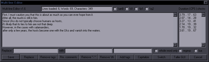 unanimated's Aegisub scripts - Manuals